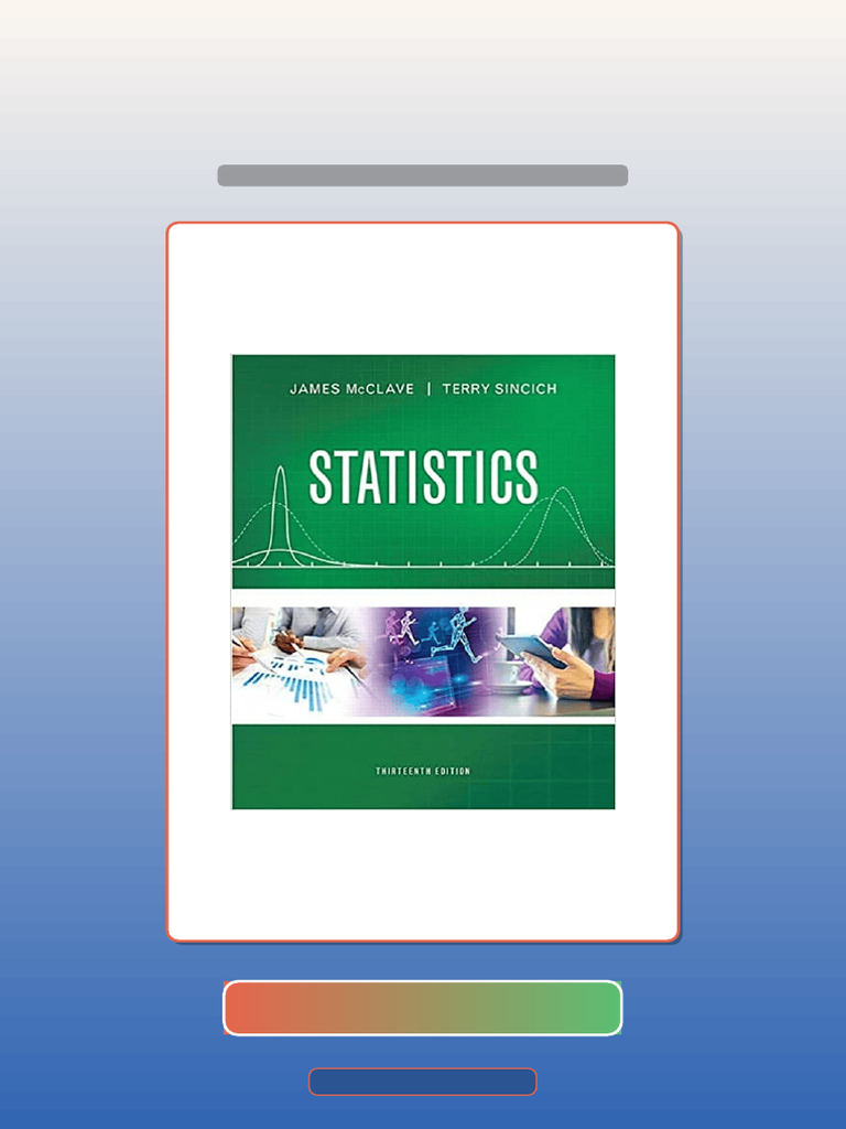 Authorized Statistics 13th Canadian Edition by James T McClave Ebook ...