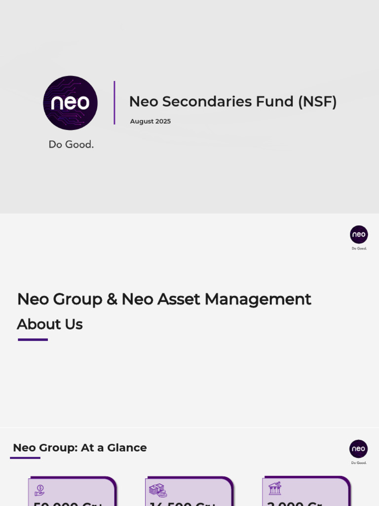 Neo Secondaries Fund - Aug 2025 Updated | PDF | Venture Capital ...