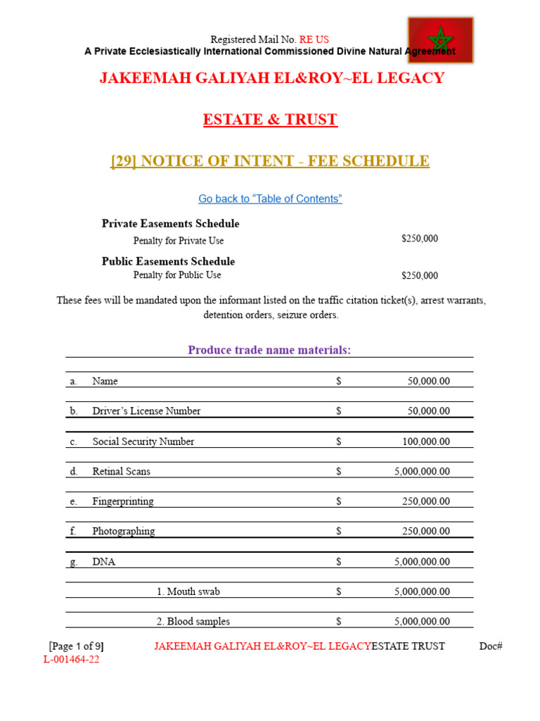 Fee Schedule for Private Agreements | PDF | Traffic Ticket | United ...