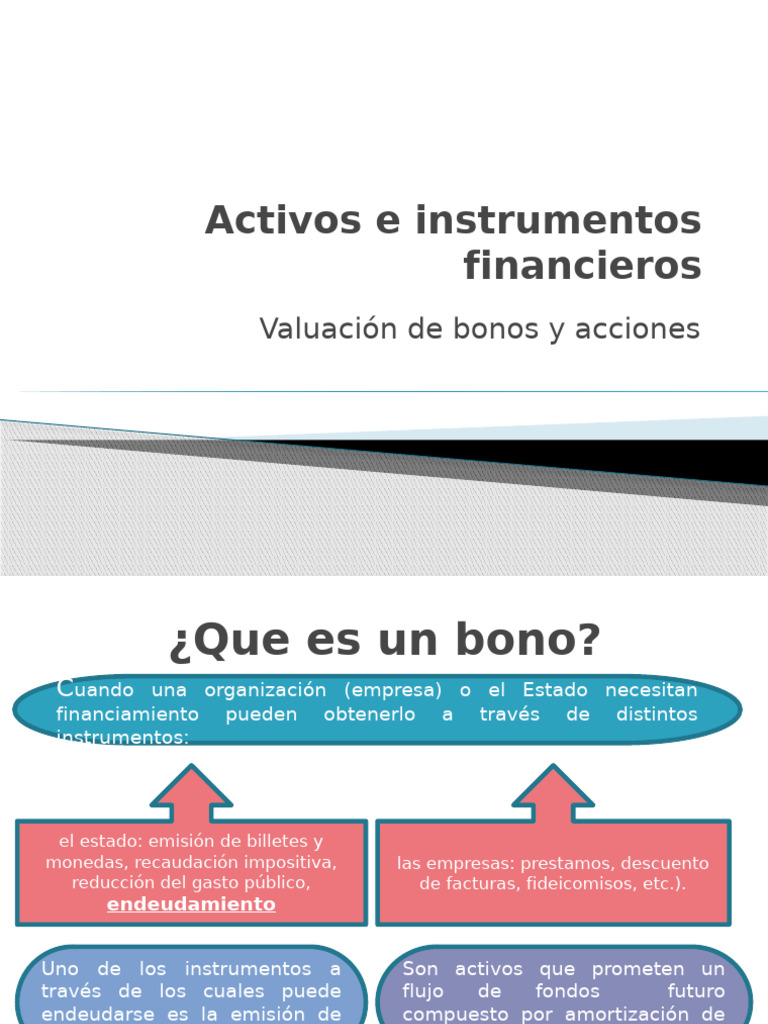Activos e Instrumentos Financieros (Lic en Economia/uba) | PDF | Deuda ...