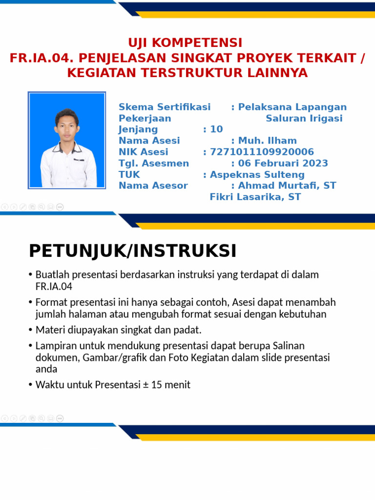 Persentase Irigasi (Saluran Pas. Batu) Muh - Ilham | PDF