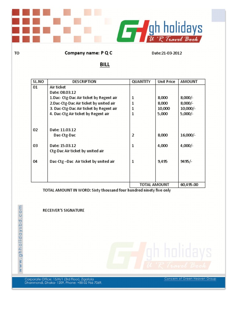 Air Ticket Invoice - March 2012 | PDF | Technology & Engineering