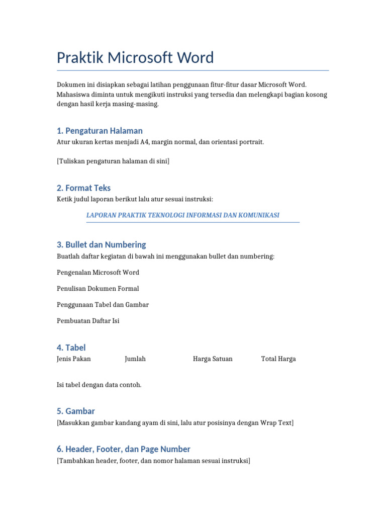 Praktik Microsoft Word | PDF