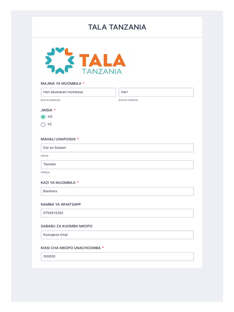 Tala Tanzania | PDF