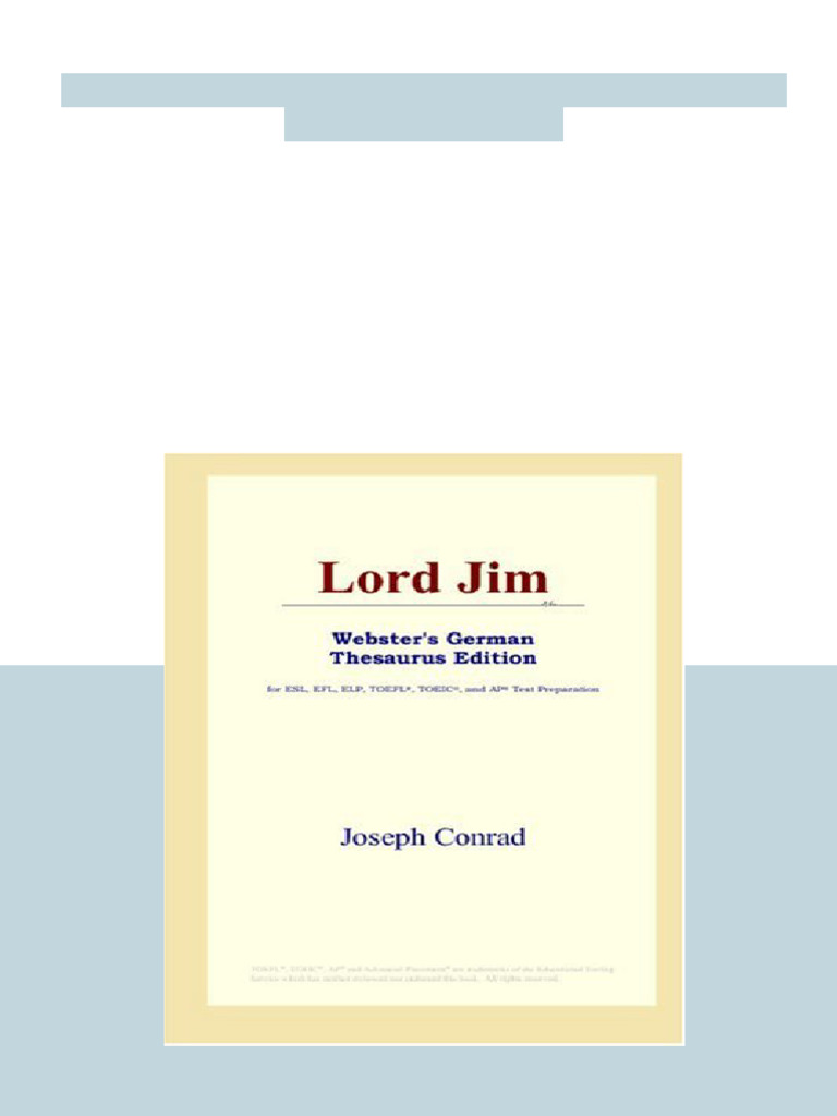 5276lord Jim Webster S German Thesaurus Edition Joseph Conrad Digital ...