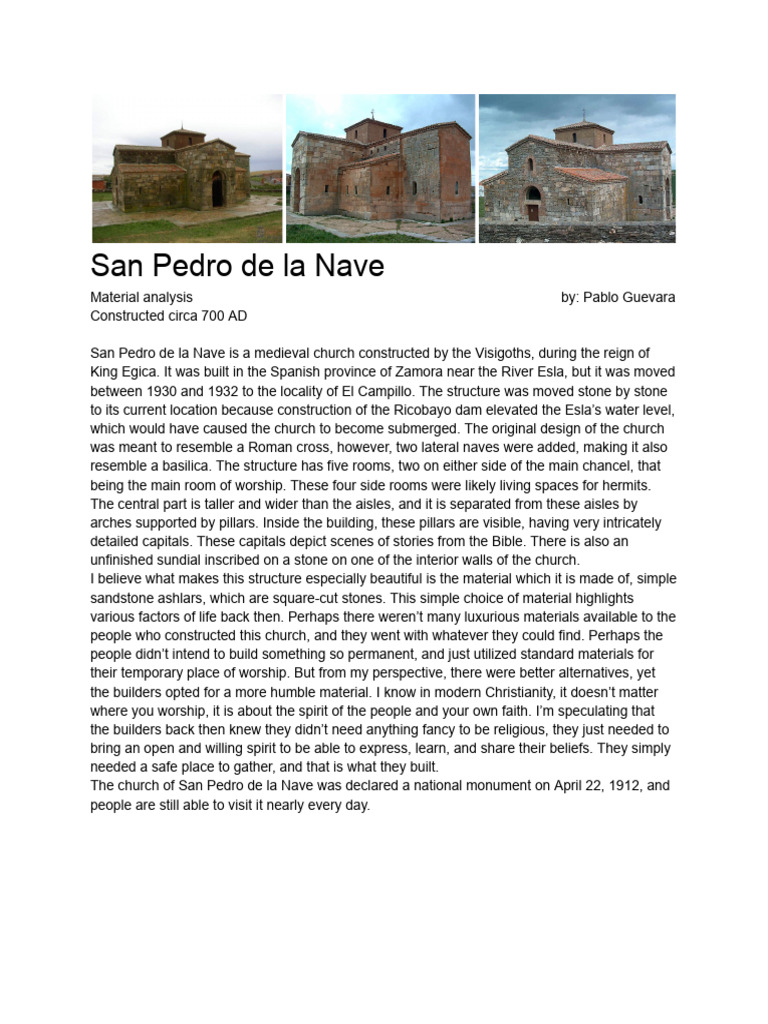 Pablo Guevara - Assignment Five - San Pedro de La Nave | PDF