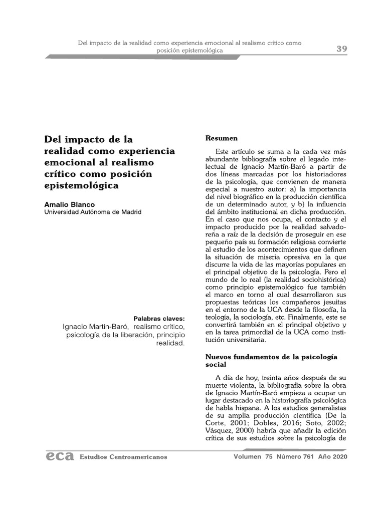 Realismo Critico, Amalio | PDF
