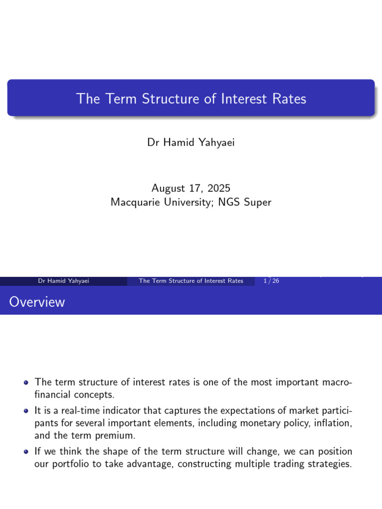 Understanding Interest Rate Term Structure | PDF | Yield Curve | Yield ...