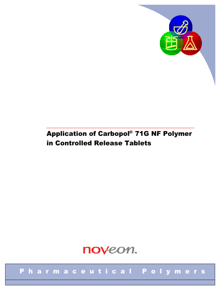 Carbopol 71G NF in Controlled Release Tablets | PDF | Tablet (Pharmacy ...