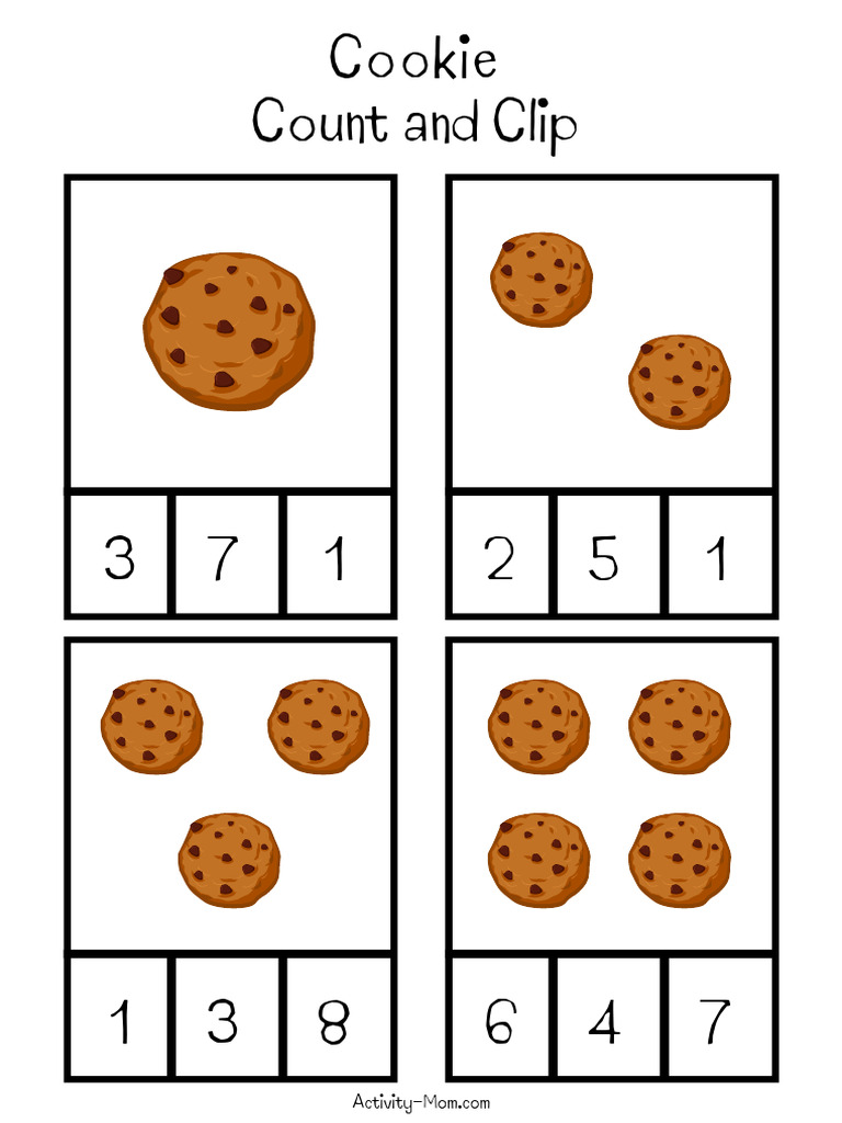 Cookie Count and Clip Cards | PDF