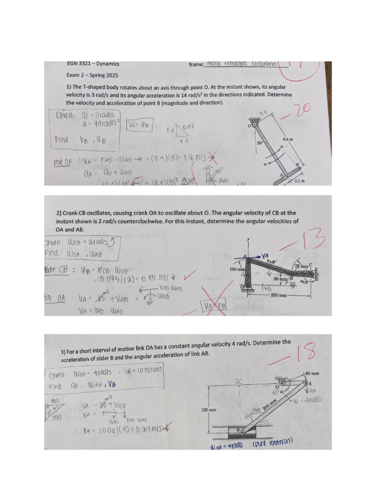 Dynamics Test 2 | PDF