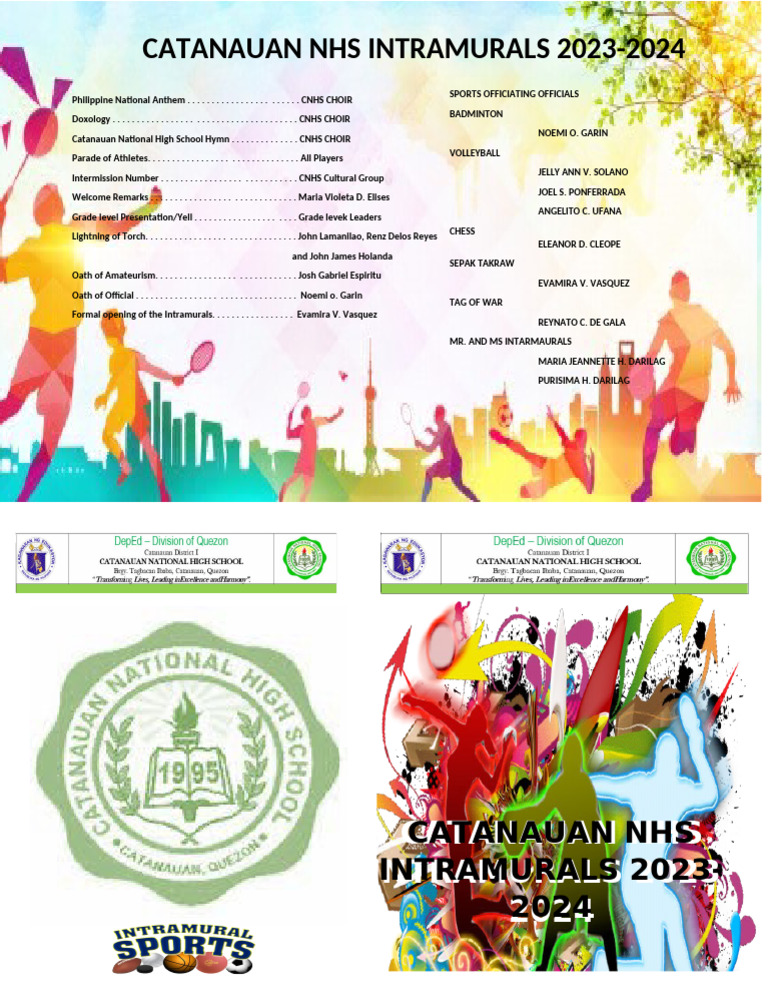 Intramurals 2023 Program | PDF
