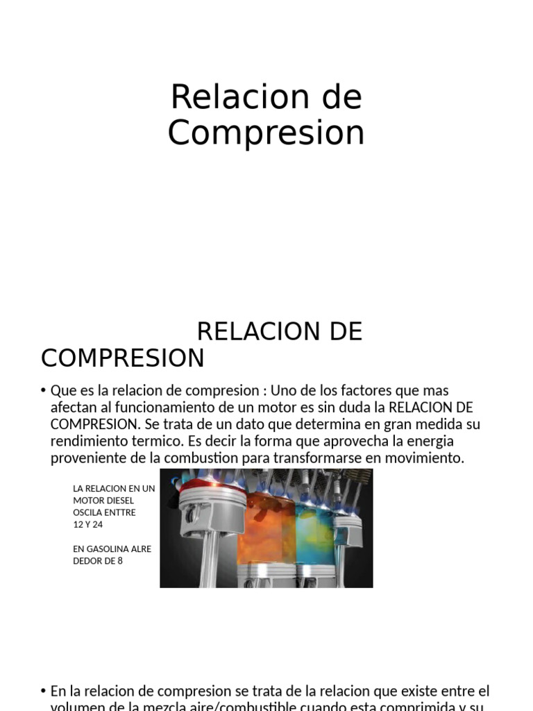 Qué es la relación de compresión | PDF
