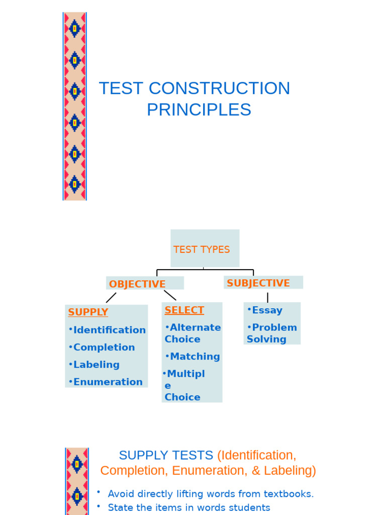 Test Construction Principles Guide | PDF | Multiple Choice | Linguistics