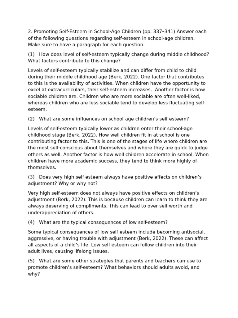 Discussion 7 Resilience or Self-Esteem | PDF