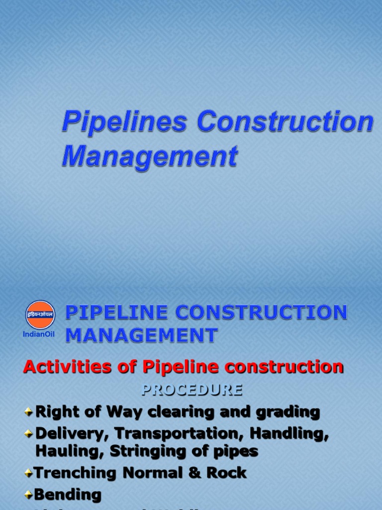 Procedure Pipeline | PDF | Pipe (Fluid Conveyance) | Pipeline Transport