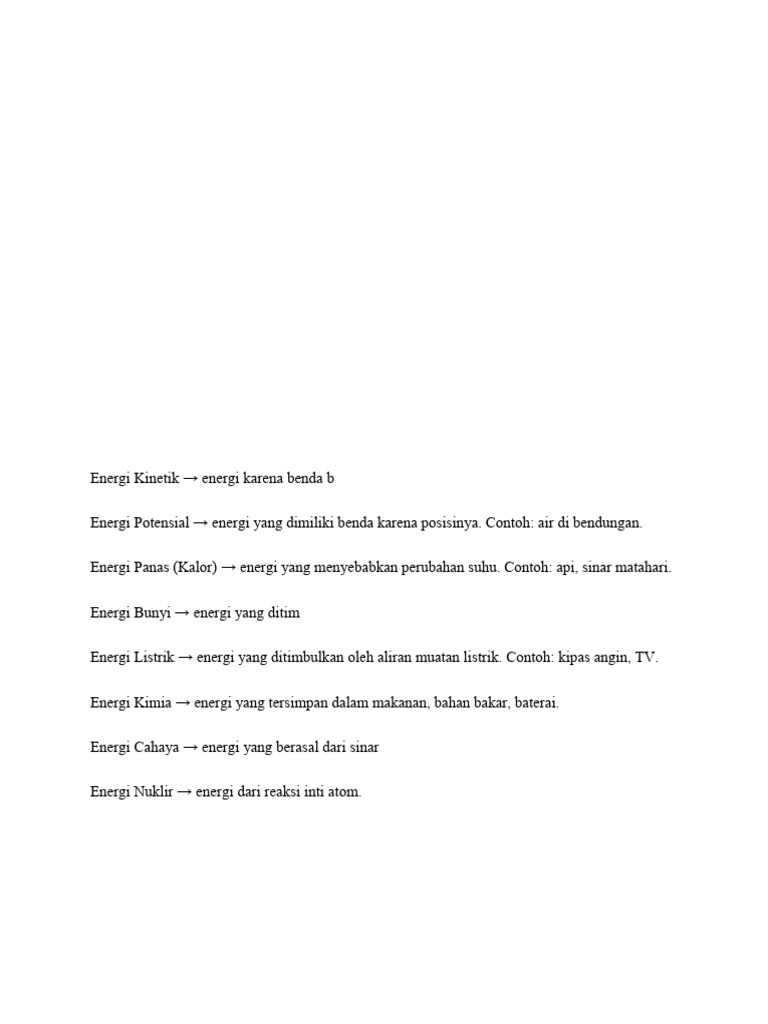 Tugas Ipa SMRT 3 Energi Dan Pesawat Sederhana | PDF