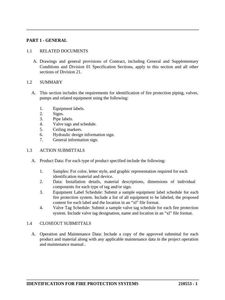 Fire Protection Systems Identification Guide | PDF | Pipe (Fluid ...
