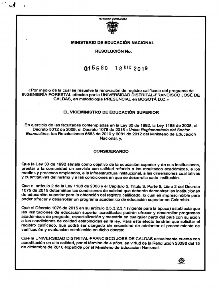 R - 15569-18122019 Ingeniería Forestal | PDF