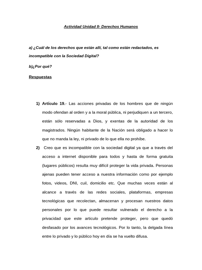 Derechos Humanos y Sociedad Digital | PDF