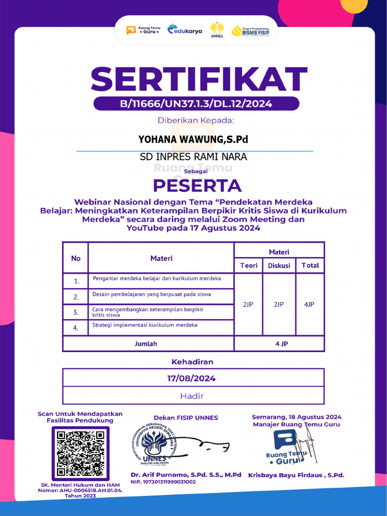 Sertifikat 4 JP | PDF