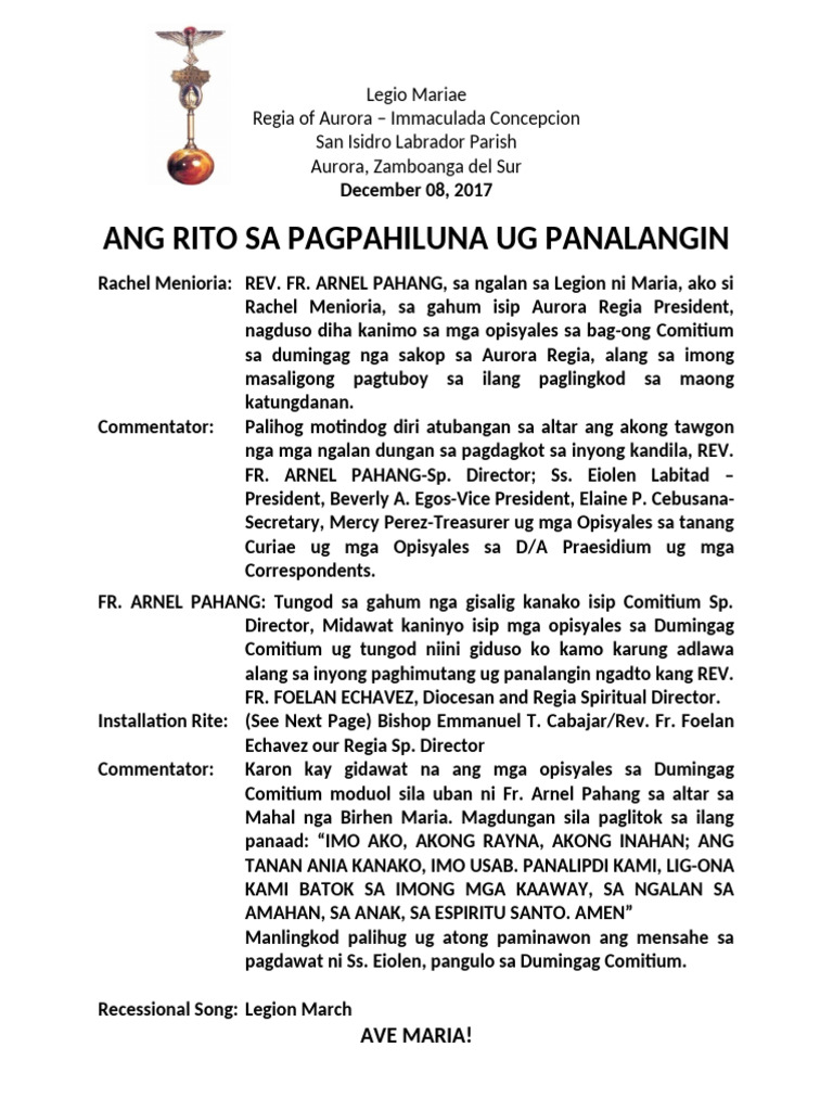 Installation of Rites | PDF