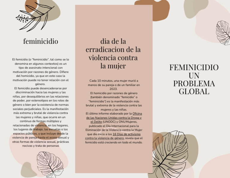 Folleto Tríptico Psicología Salud Mental Abstracto Aesthetic Beige ...