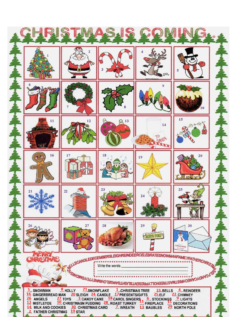 Vocabulary Christmas | PDF