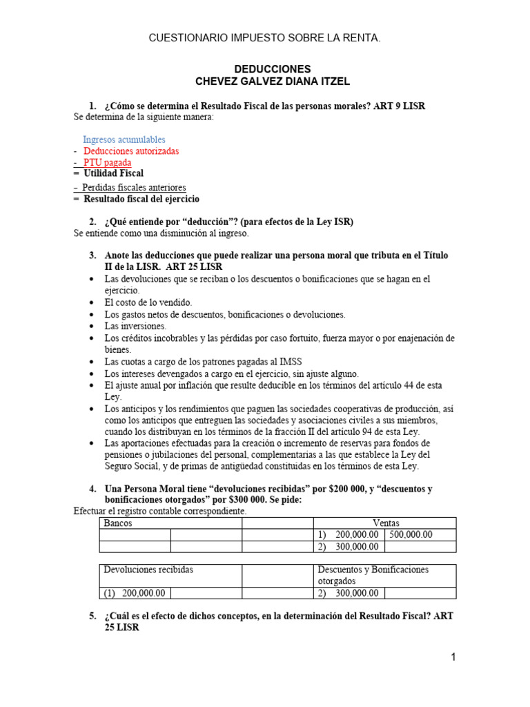 Tarea 4 - Chevez Diana | PDF | Impuesto sobre la renta | Salario