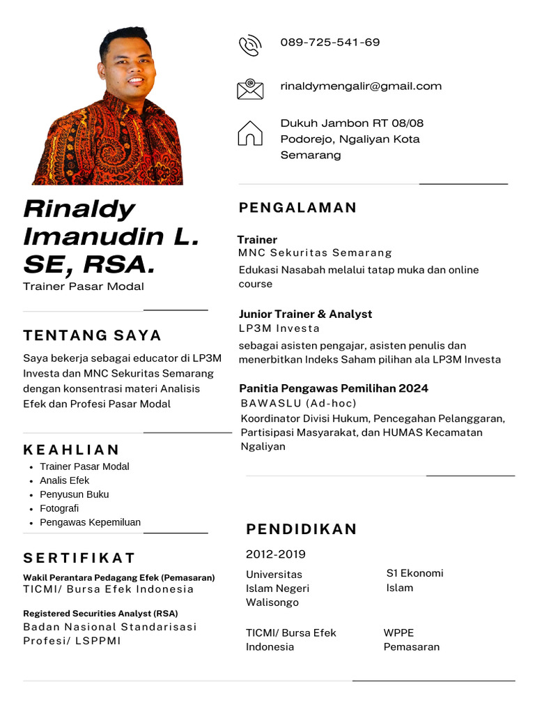 CV Rinaldy 2025 | PDF