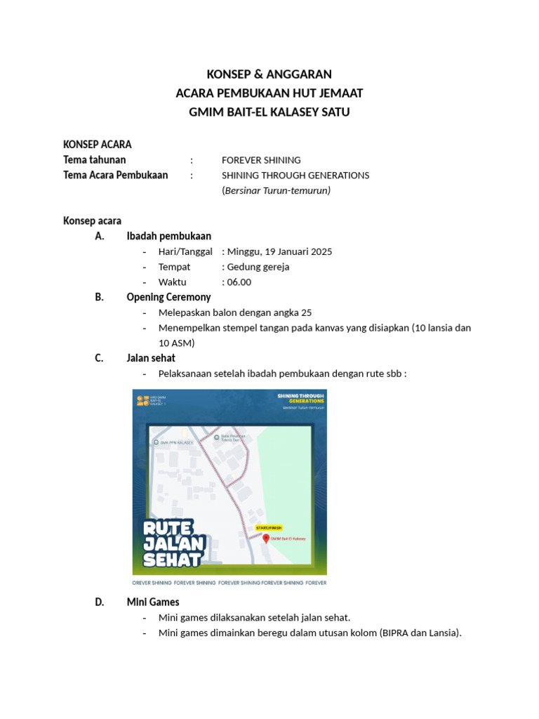 Konsep Acara Pembukaan | PDF