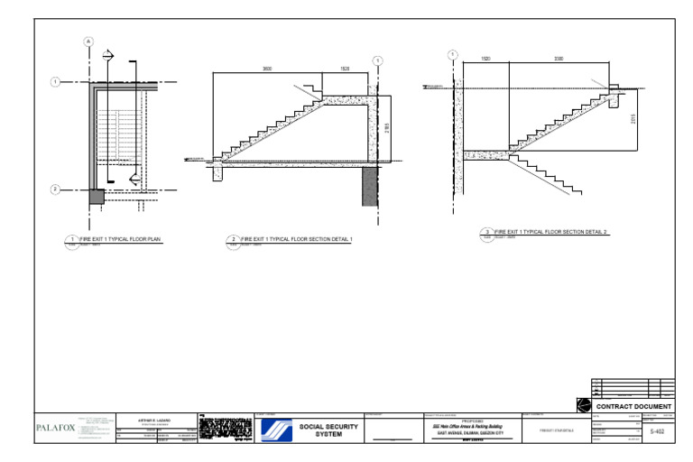 Fire Exit Stair Details for SSS Building | PDF