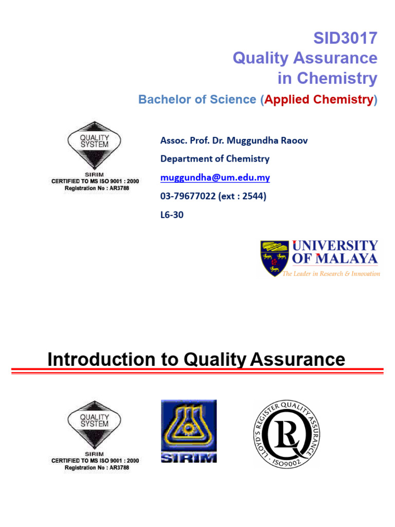 Chapter 1 - Part 1 Introduction To Quality Assurance | PDF | Quality ...