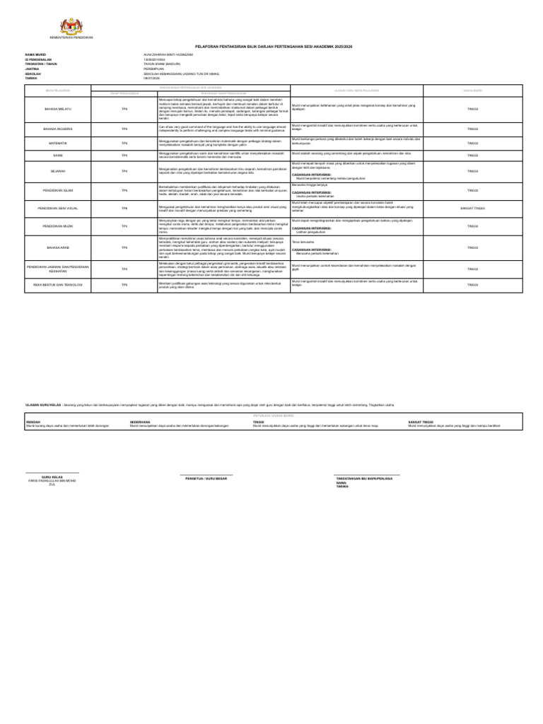 PBD Upsa Tahun 6 2025 | PDF