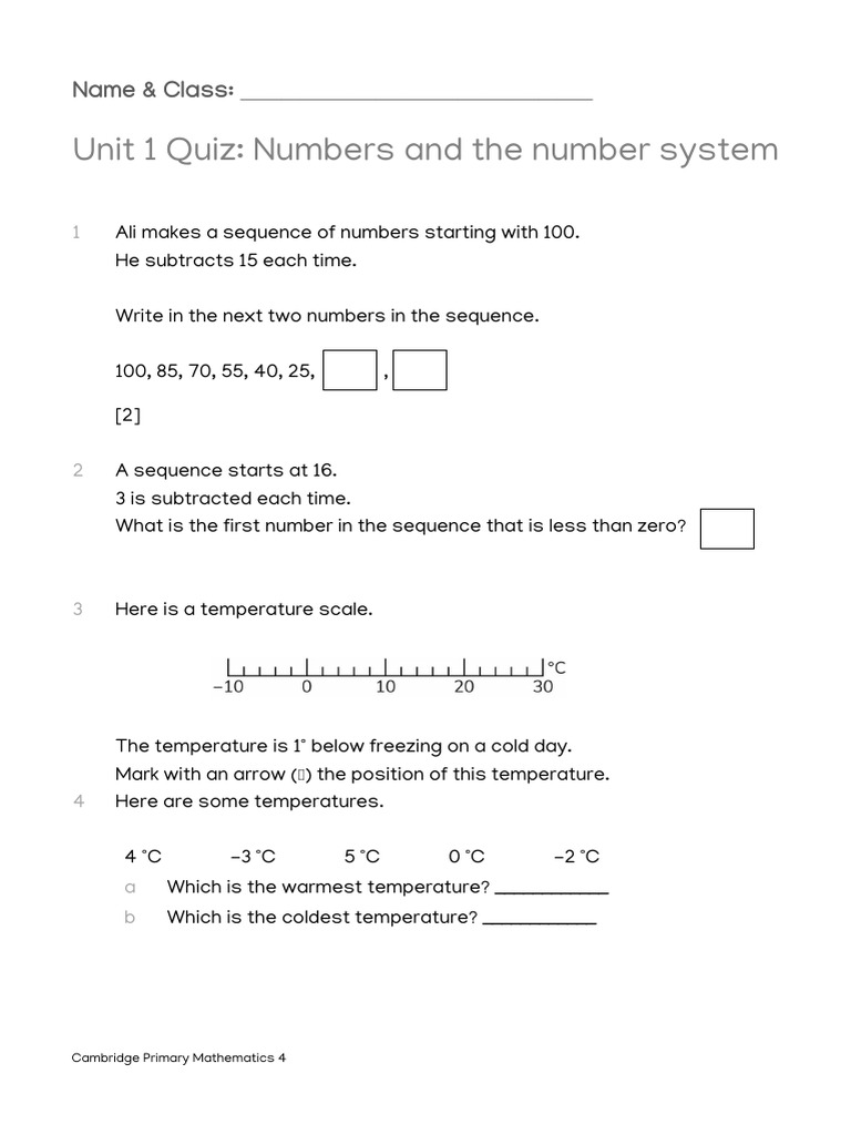 G3 Bil Math U1 Quiz New3 | PDF