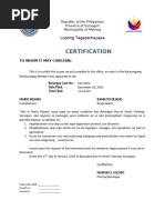 Barangay Certification to File Action | PDF | Social Science