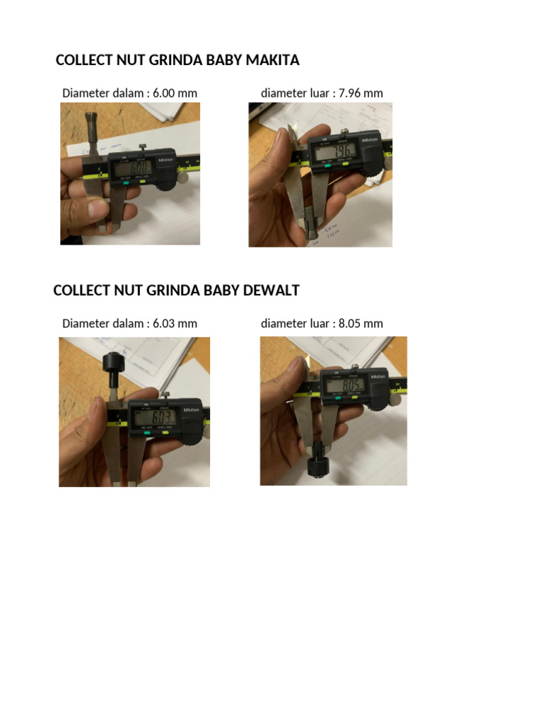 Diameter Collect Nut Grinda Baby | PDF