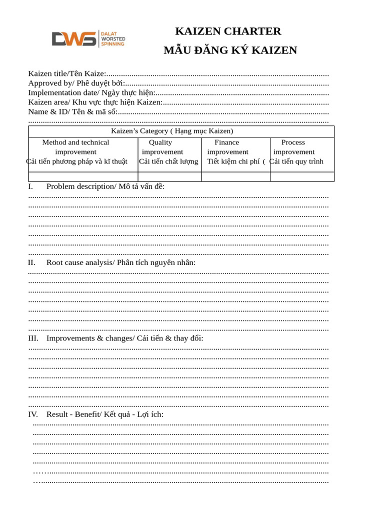 Kaizen Title | PDF
