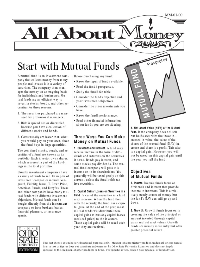 Start With Mutual Funds: Prospectus | PDF | Money Market Fund | Mutual ...
