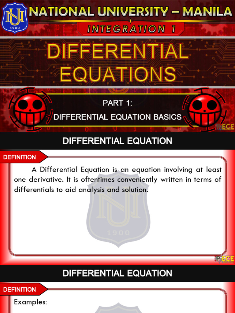 ECITG11D Lesson 3 - Differential Equations | PDF | Ordinary ...
