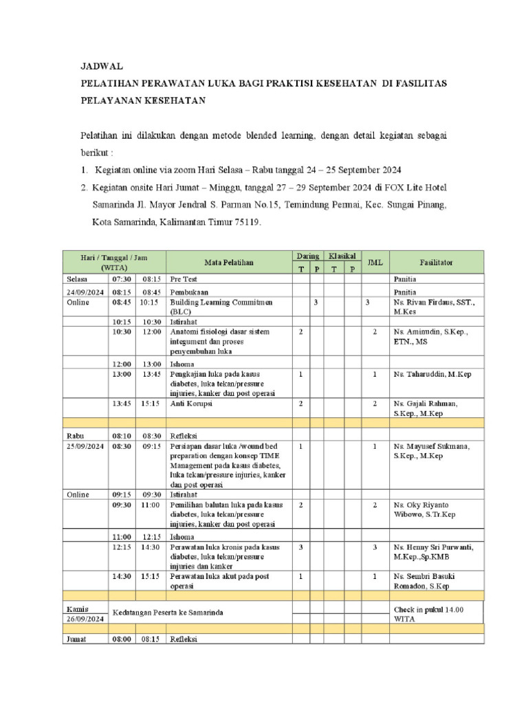 Contoh Jadwal | PDF