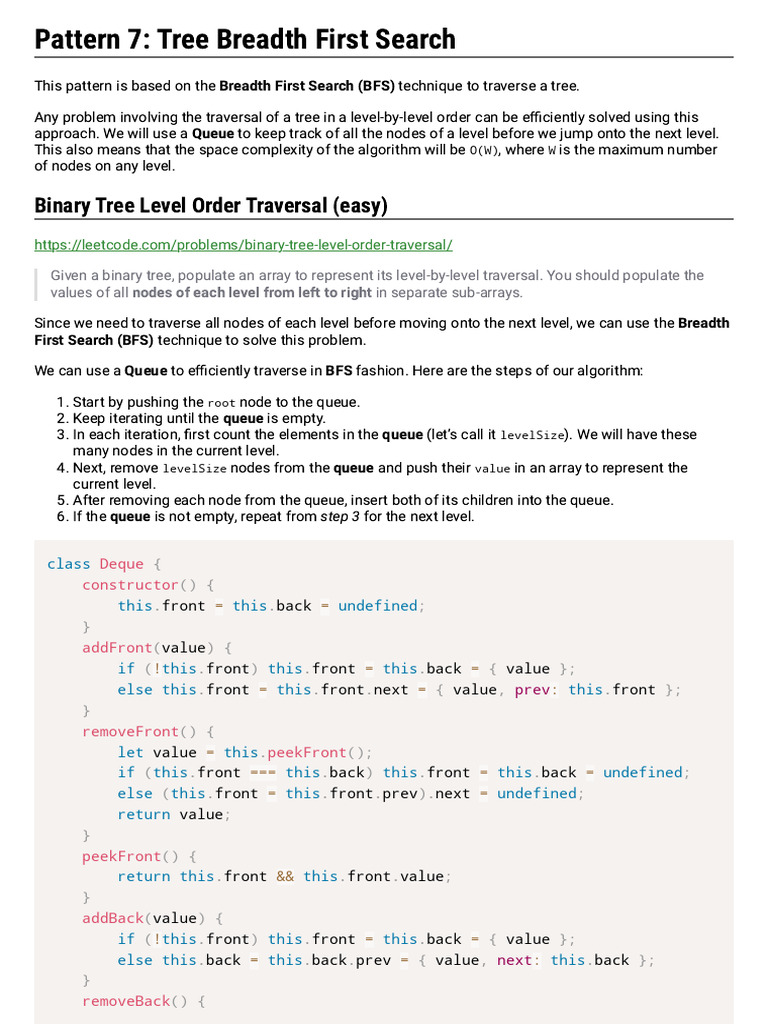 Tree BFS Algorithm Explained | PDF | Queue (Abstract Data Type ...