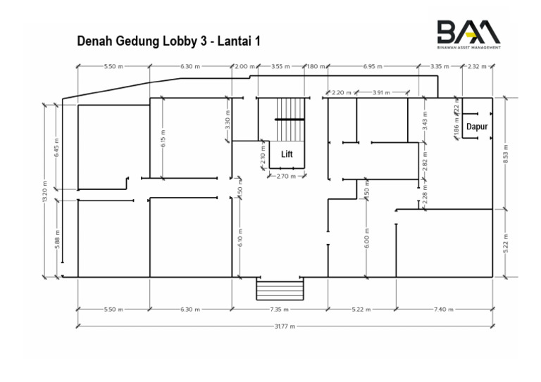 Denah Lobby 3 (Dimension) Lt. 1 | PDF