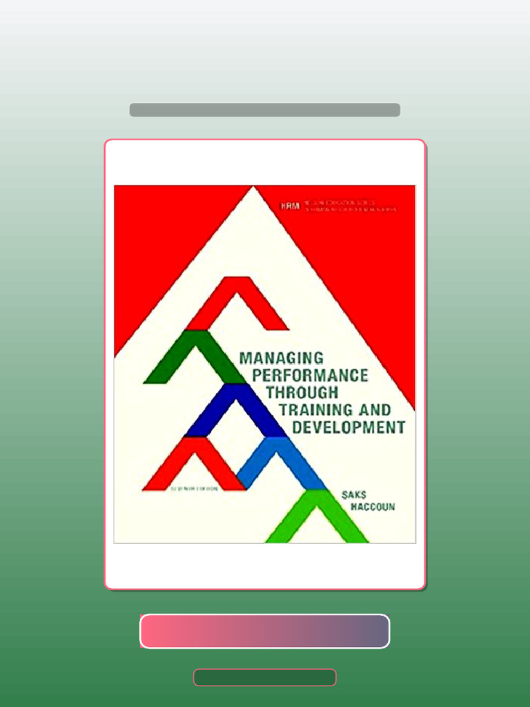 Authorized Managing Performance Through Training and Development 7th ...