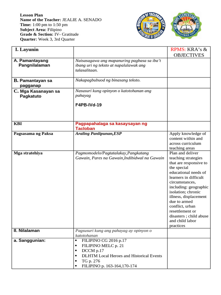 Cot Fil IV Final | PDF