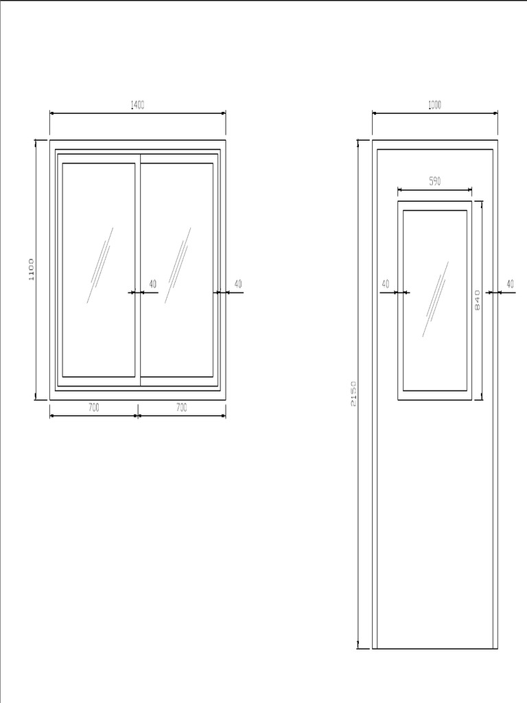 Drawing Eksisting Steel Door & Window Sliding Alumunium | PDF
