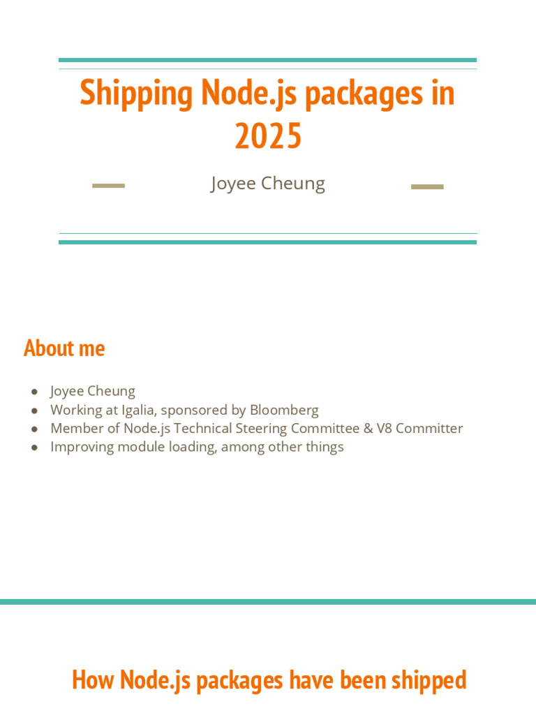 Shipping Nodejs Packages in 2025 | PDF | Namespace | Computer Programming