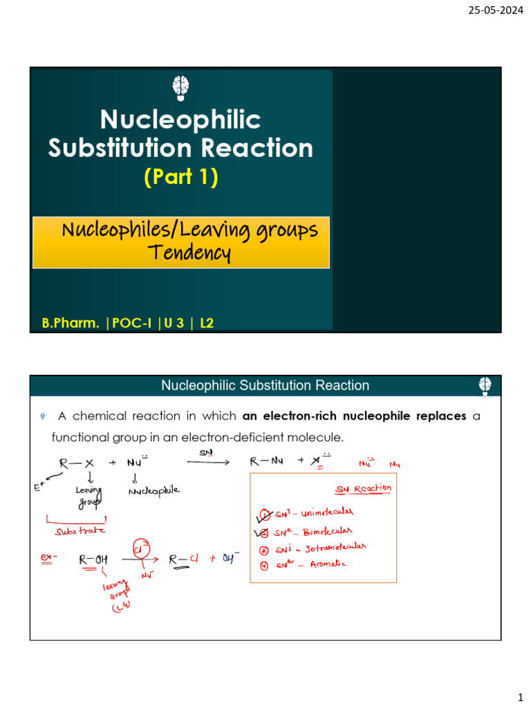 SN1 and SN2 Reaction | PDF | Chemical Reactions | Chemical Kinetics