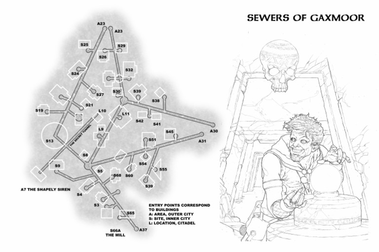Lost City of Gaxmoor Sewer Map | PDF