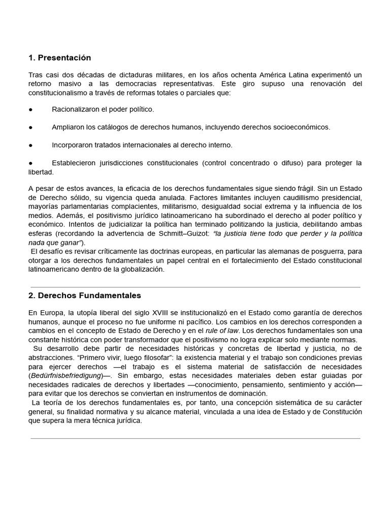 Teoría de Los Derechos Fundamentales - César Landa Fundamentales ...